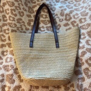Old Navy | Bags | Old Navy Large Straw Tote Bag Purse | Poshmark